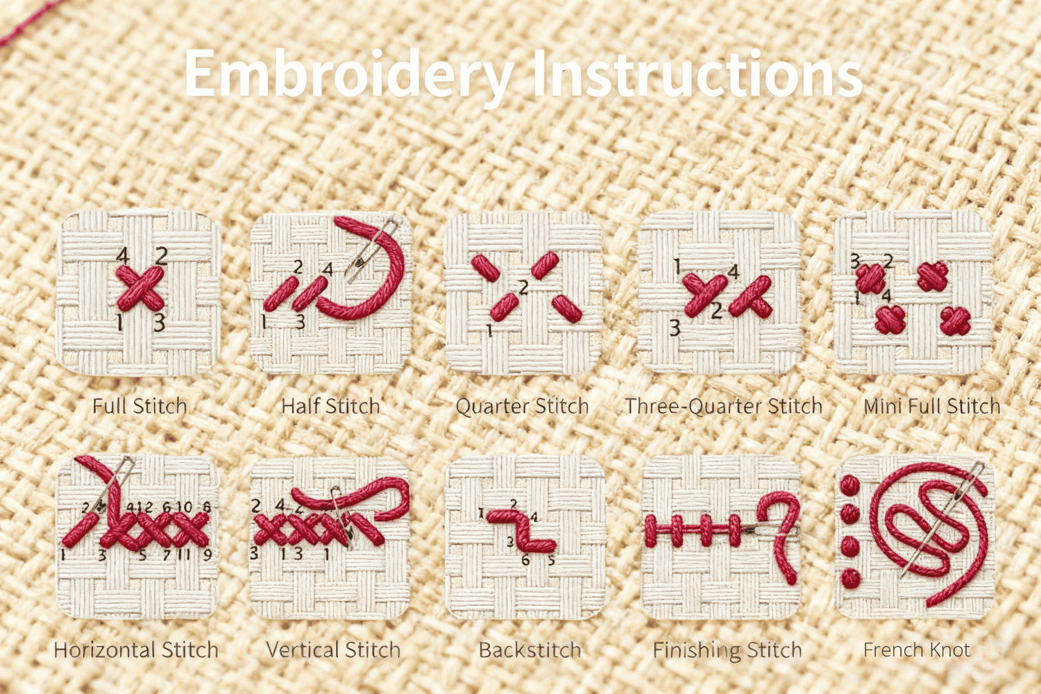 different cross stitch techniques