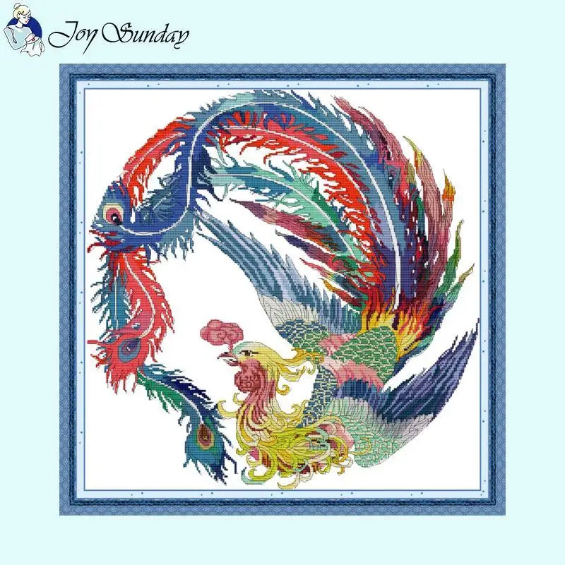 Auspicious-Phoenix-Chinese-Style-Cross-Stitch-Kits-Aida-14ct-16ct-11ct ...
