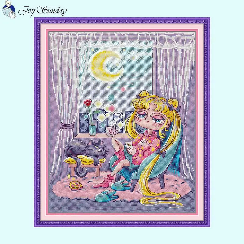 Comfort Night Cartoon Character Pattern | AIMDIY