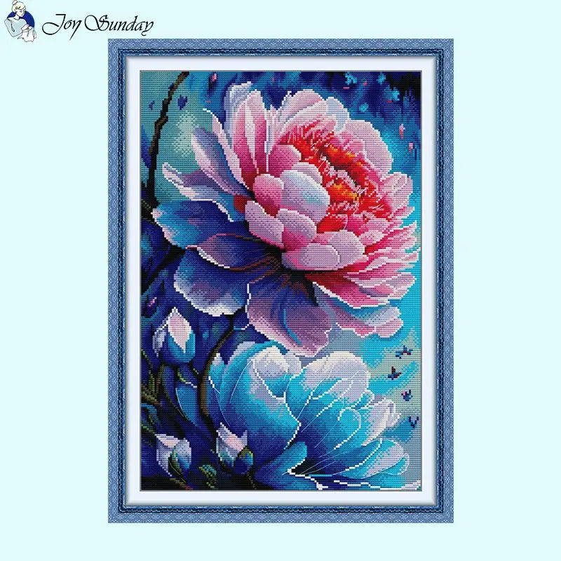 Dutchman's Pipe Floral Pattern - Cross Stitch Kit | AIMDIY