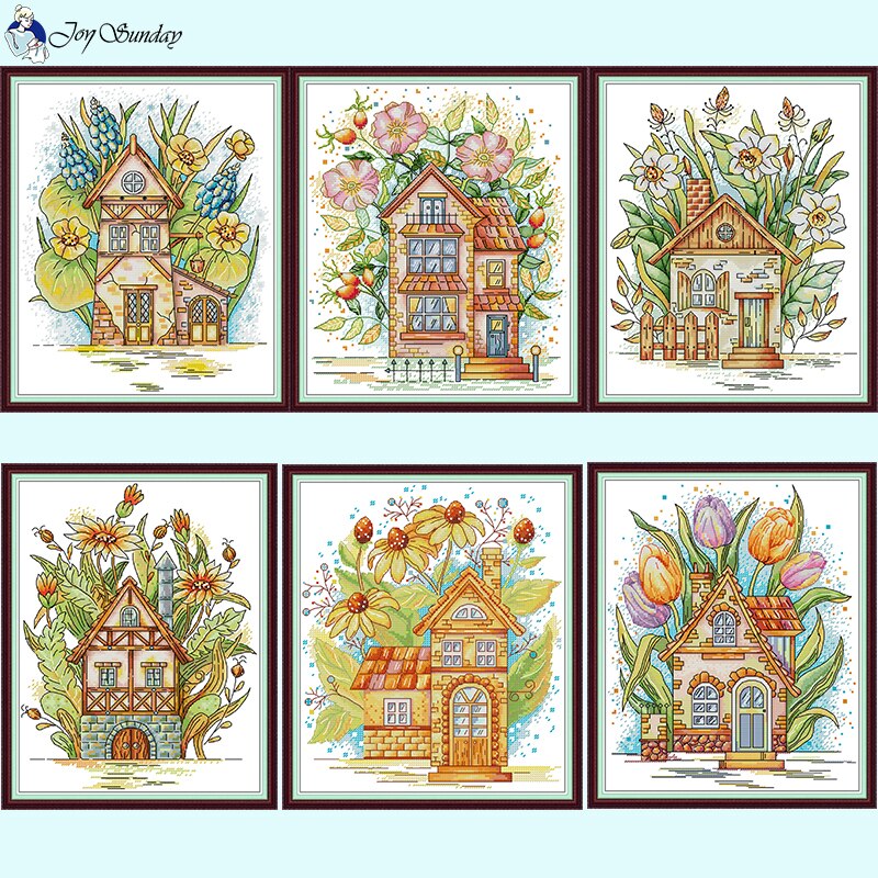 Flower Cottage DIY Cross Stitch | AIMDIY