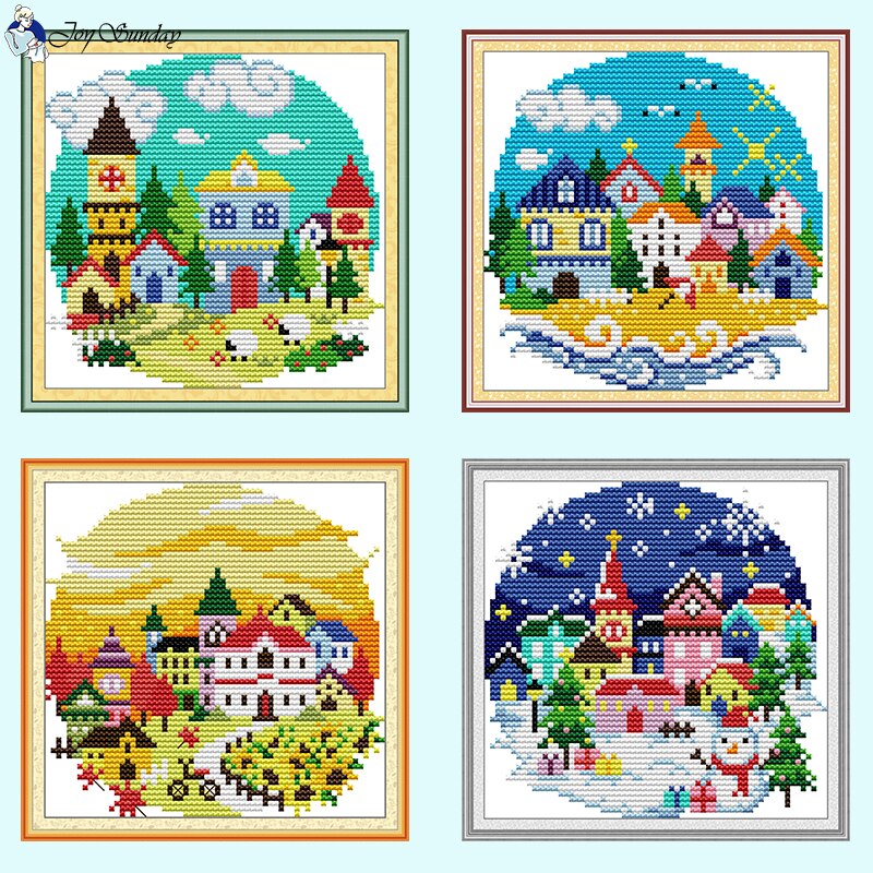 Four Seasons Village Mini Landscape Kits Cross Stitch - AIMDIY.COM