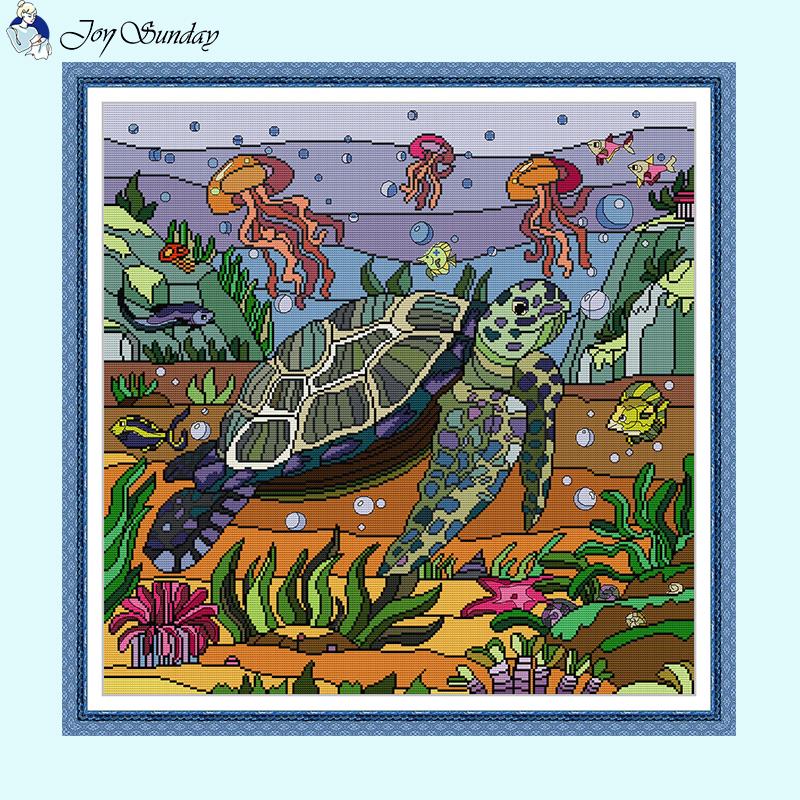 Sea Turtle Marine DIY Cross Stitch | AIMDIY