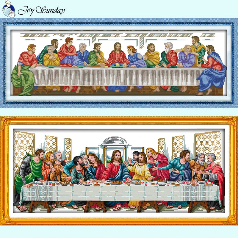 The Last Supper Religious Figures Pattern Counted Cross Stitch Supplies ...